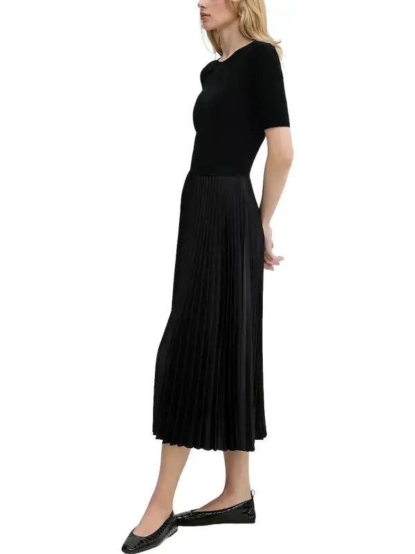 BOSS Crew-neck Midi Dress - Black