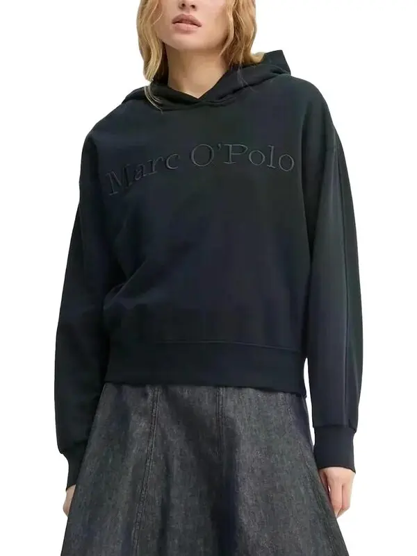 Marc O'polo Embroidered-logo Hoodie - Black