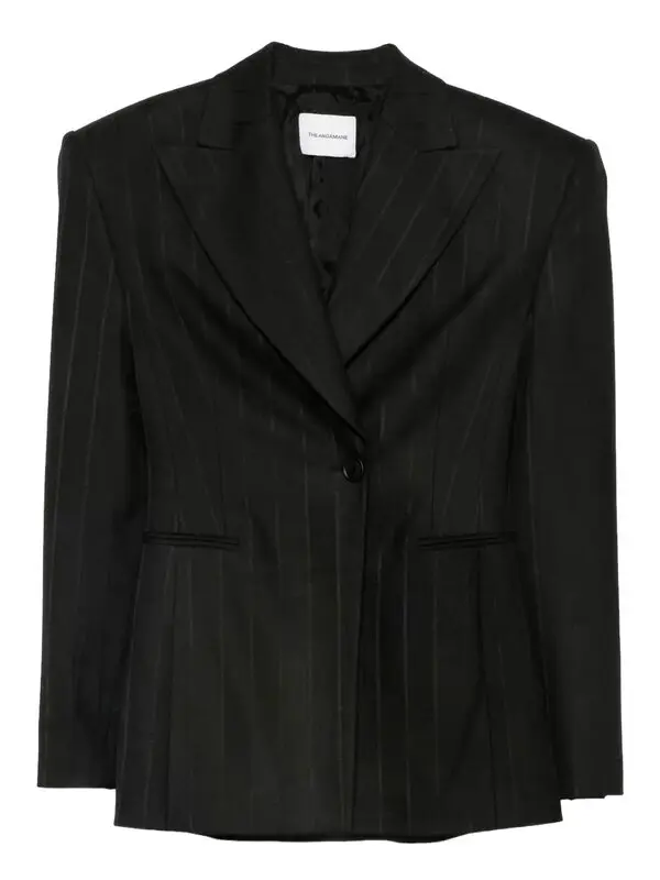 Andamane Pinstriped Single-breasted Blazer - Black