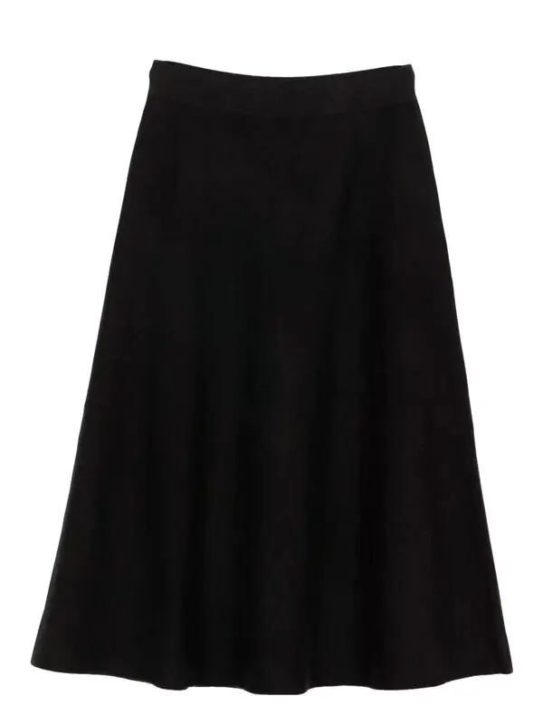 P.a.r.o.s.h Elastic-waist Flared Midi Skirt - Brown