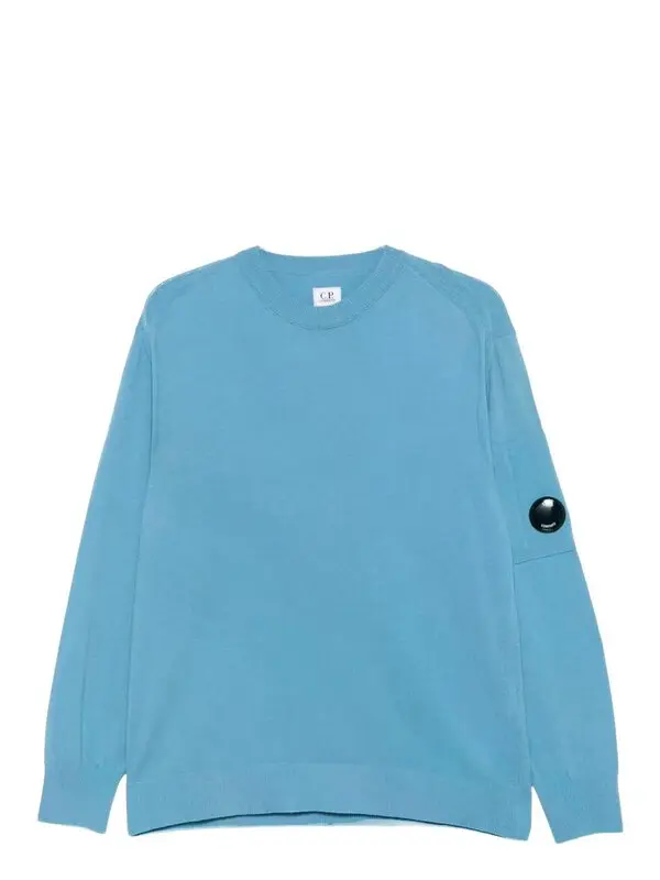 C.P. COMPANY Lens-detail Wool Sweater - Blue