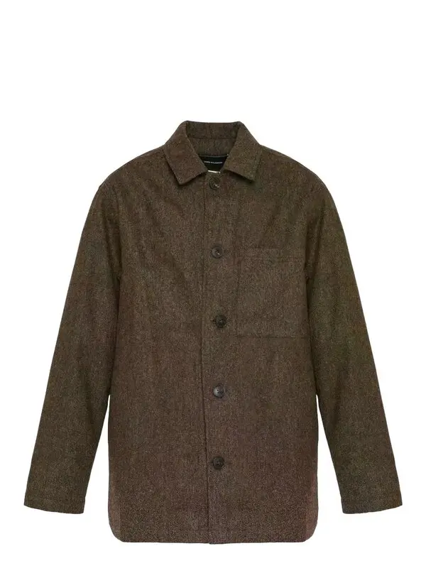 YVES SALOMON Tweed Shirt Jacket - Brown