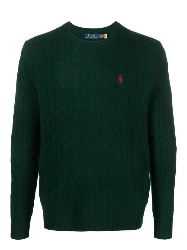 Ralph Lauren Polo Pony Motif Sweater - Green