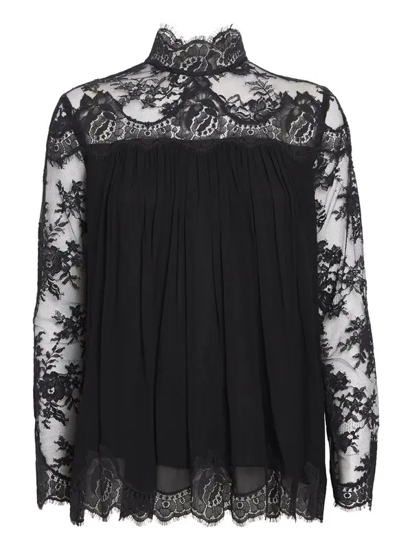 Zimmermann Lace-trim Hypnotic Blouse - Black