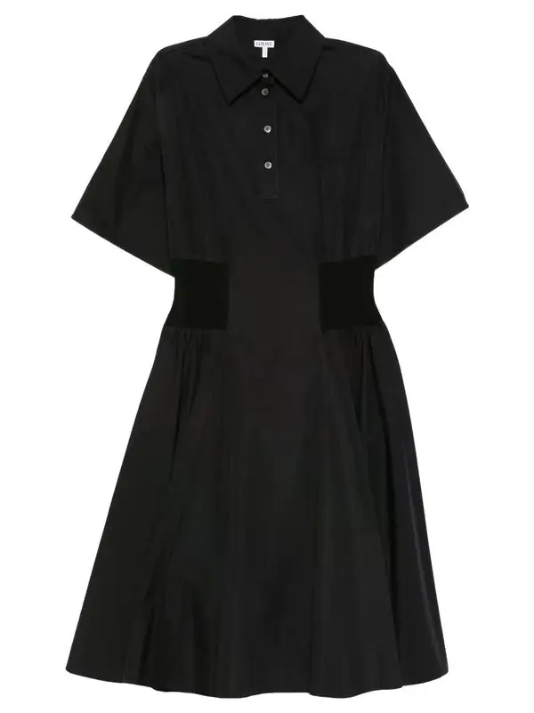 Loewe Polo-neck Midi Dress - Black