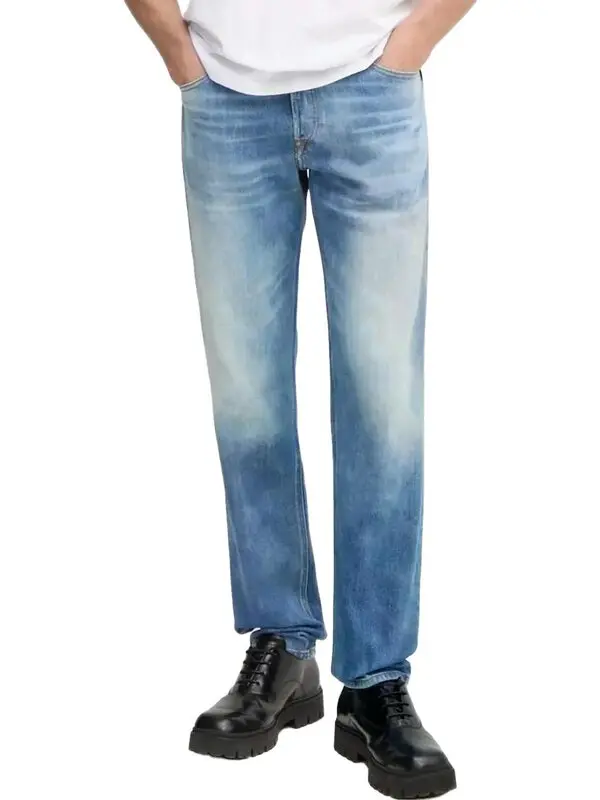 Diesel Light Wash Cotton Jeans - Blue