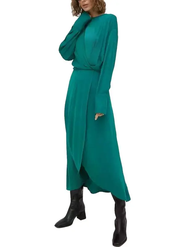 LOVECHILD Siggi Twist-detail Midi Dress - Green