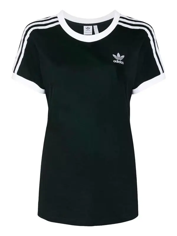 Adidas Classic Stripe Detail T-shirt - Black