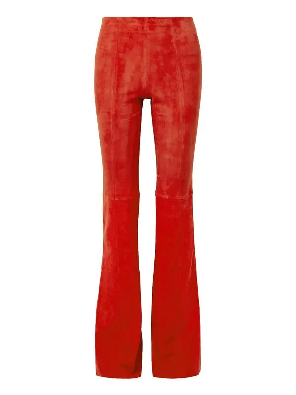 Stouls Gégé Suede Flare Pants - Red