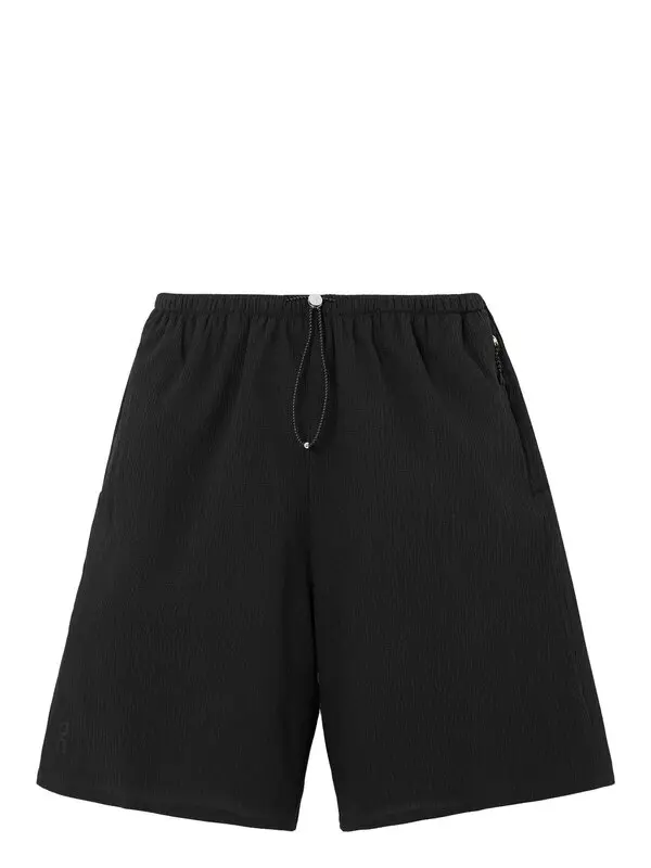 On Crinkled Stretch-jersey Shorts - Black