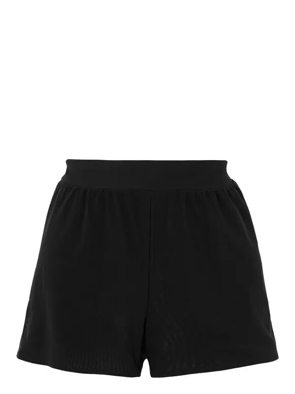 On Stretch-mesh Slim Leg Shorts - Black