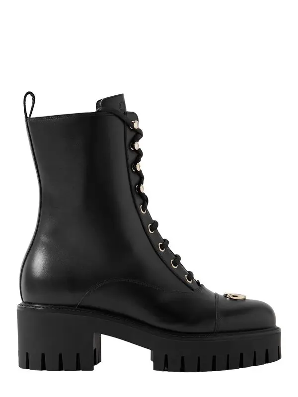 Gucci Marmont Embellished Leather Ankle Boots - Black