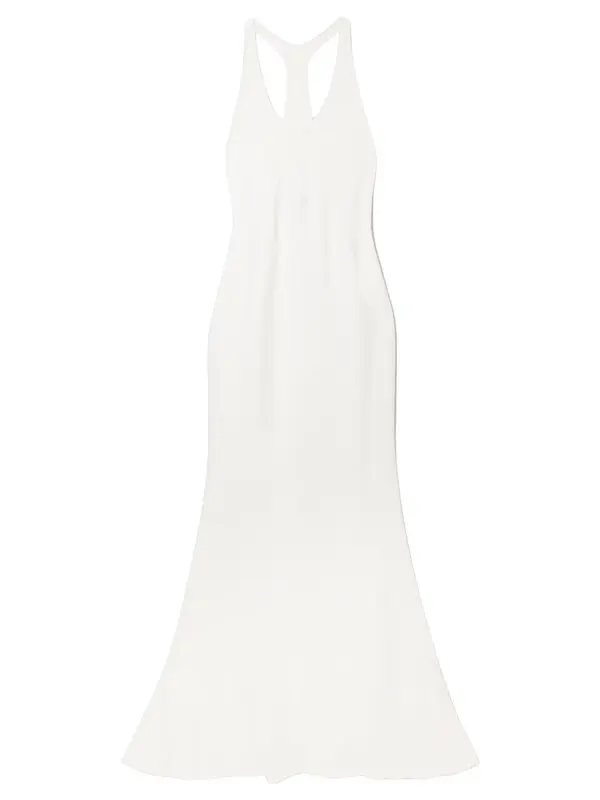 Jacquemus The Marcel Paneled Crepe Maxi Dress - White