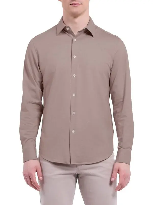 Bugatchi James Ooohcotton® Button-up Shirt - Camel