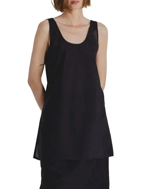 ALAS Silk Cotton Tank Top - Black