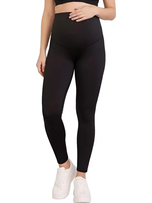 Motherhood Maternity Active Over The Belly Maternity Leggings - Black