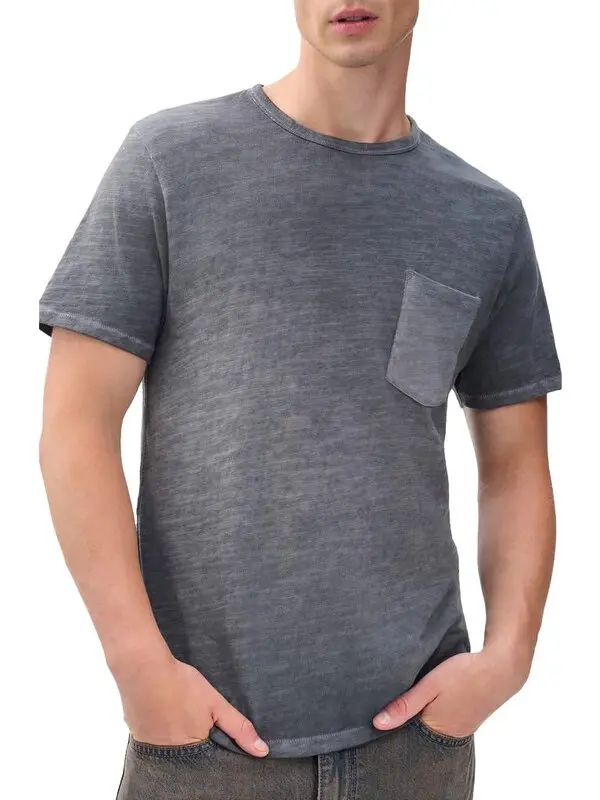 Rag & Bone Classic Flame Washed Slub Cotton T-shirt - Shd Grey