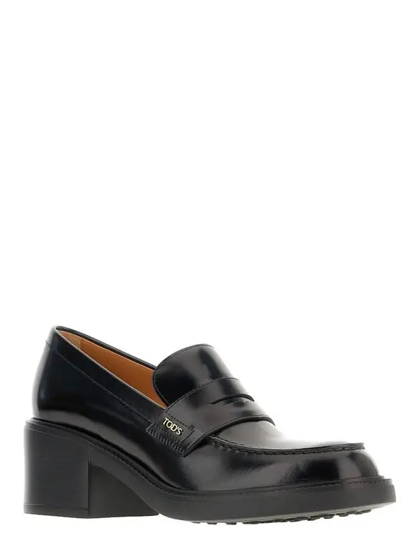 TOD'S Leather T60 Loafers - Black