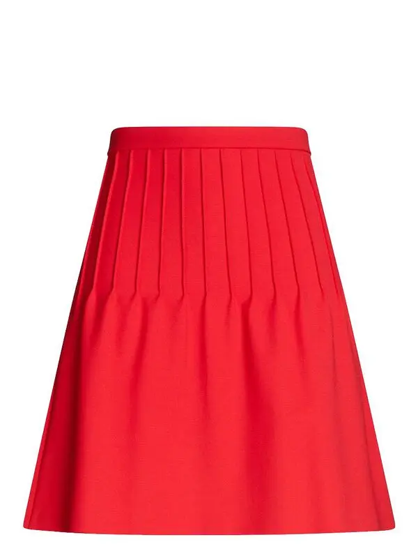 Red Valentino Pleated Stretch-crepe Mini Skirt - Red