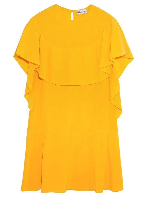 Red Valentino Ruffled Mini Dress - Bright Yellow