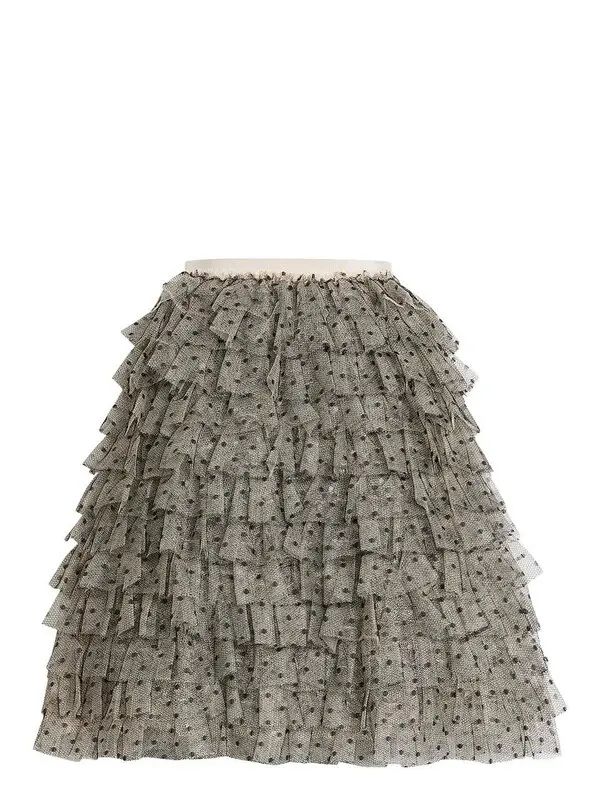 Red Valentino Point D'esprit Mini Skirt - Black