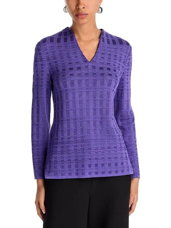 Misook Patterned Tunic - Concord Purple