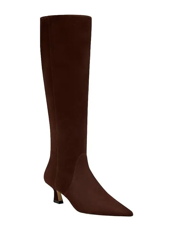STUART WEITZMAN Vinnie 50 Zip Boots - Deep Coffee