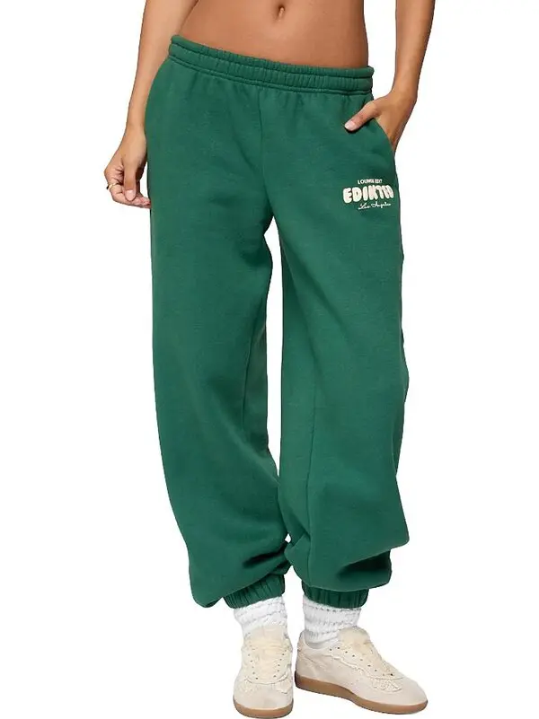 EDIKTED Lounge Edit Sweatpants - Green