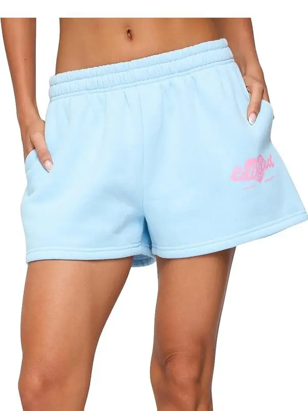 EDIKTED Sweat Shorts - Light Blue