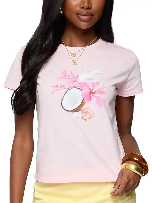 EDIKTED Coastal T-shirt - Light Pink