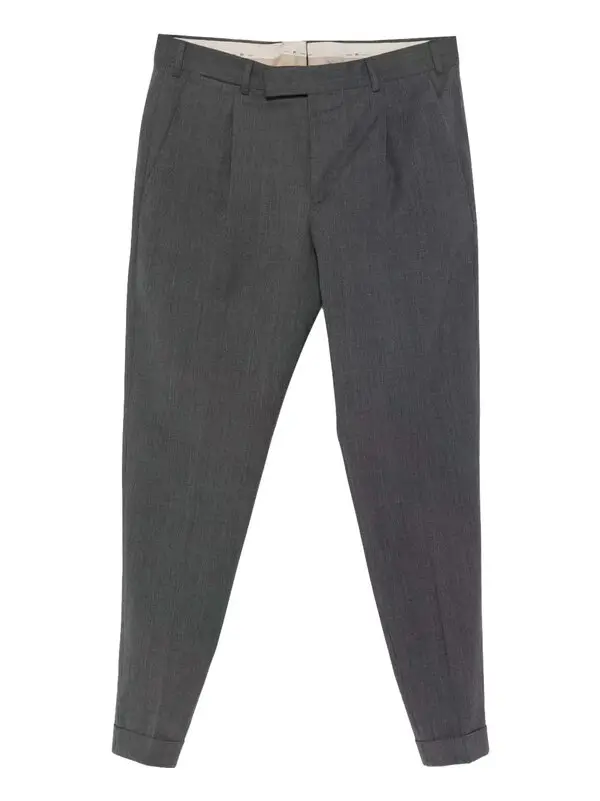 PT TORINO Pleated-cuff Trousers - Grey