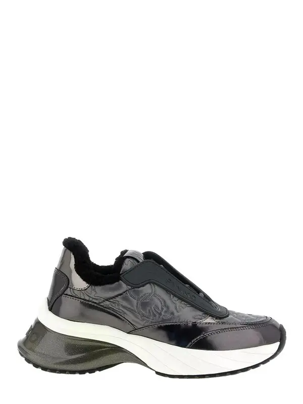 Pinko Ariel 19 Quilted Sneakers - Grey