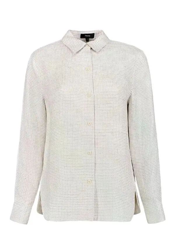 Theory Check-print Shirt - Neutrals