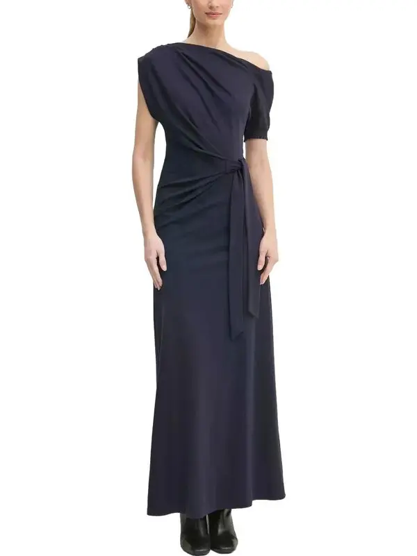 Diane Von Furstenberg Asymmetric Neck Maxi Dress - Blue