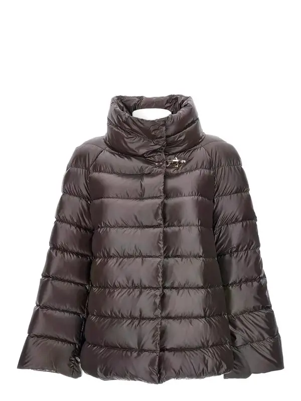 FAY High-collar Quilted Coat - Brown