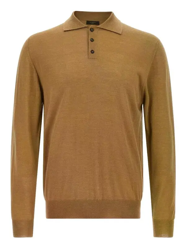 ZANONE Cashmere-silk Blend Polo-neck Sweater - Brown