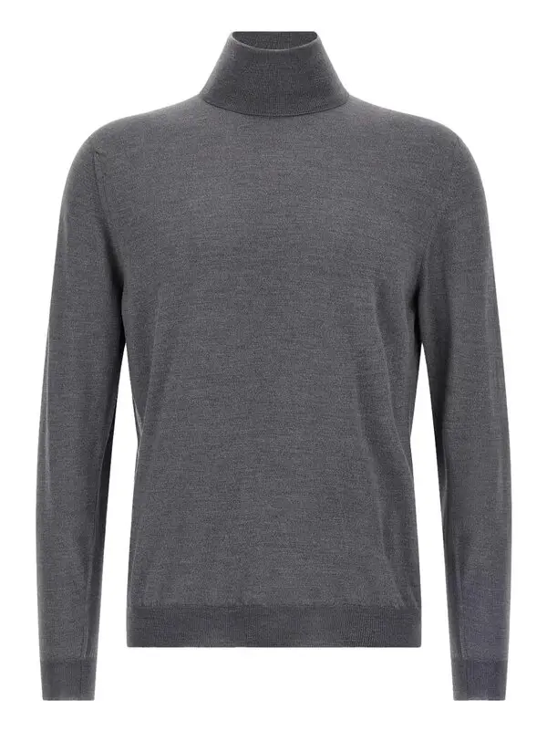 ZANONE Turtleneck Long Sleeve Sweater - Grey