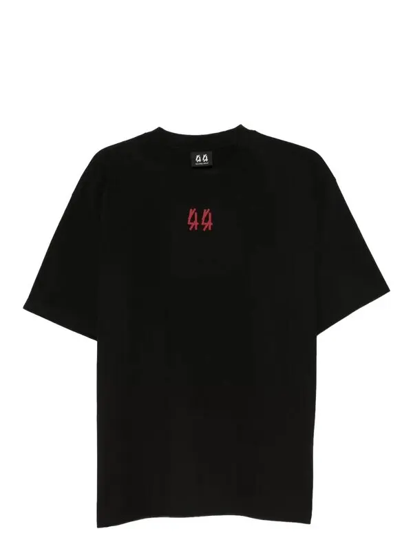 44 LABEL GROUP Embroidered-logo T-shirt - Black