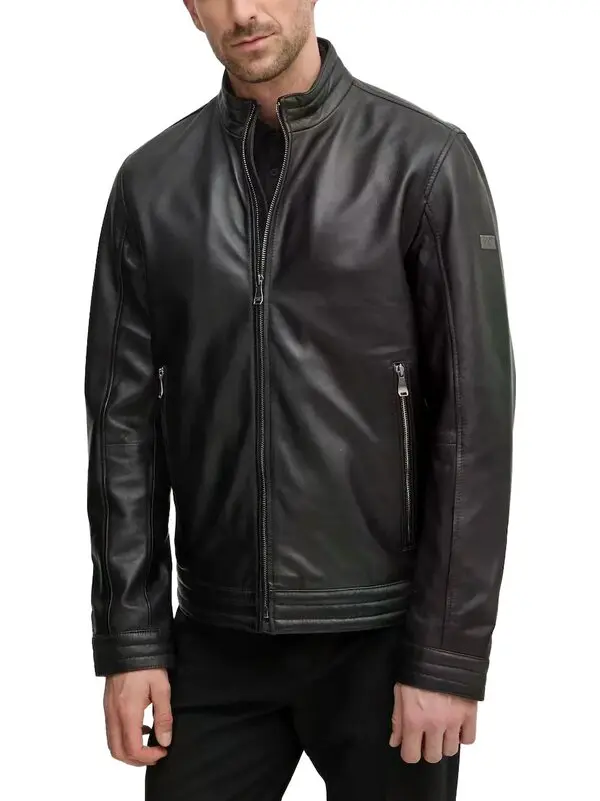 JOOP! Leather Zip-fastening Jacket - Black