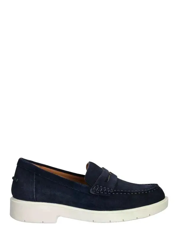 Geox Suede Penny Loafers - Blue