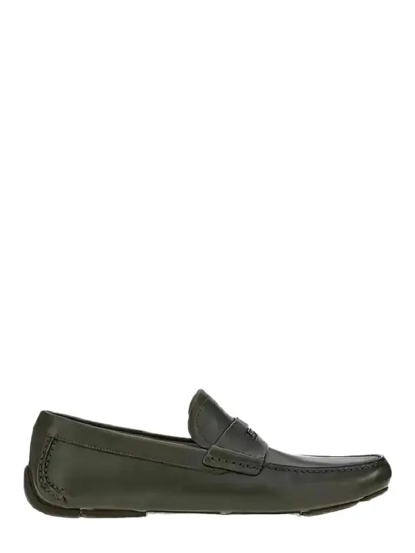 FERRAGAMO Penny-slot Leather Loafers - Brown