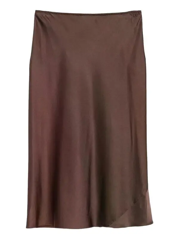 Dorothee Schumacher Bias-cut Satin Midi Skirt - Brown