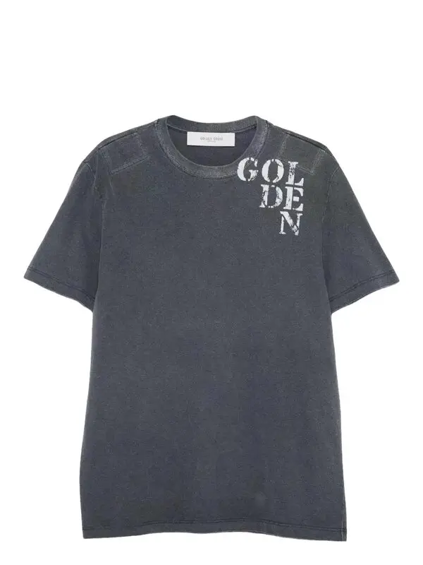 GOLDEN GOOSE Graphic-print Cotton T-shirt - Blue