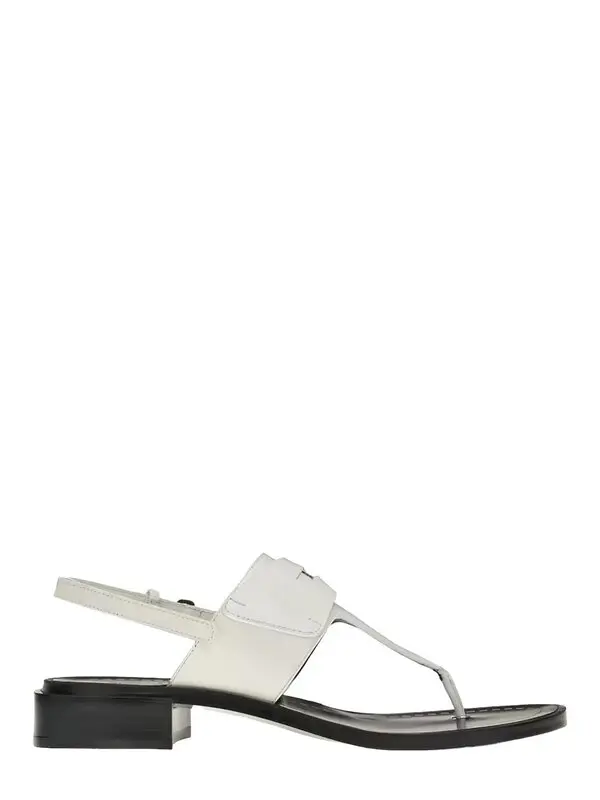 FERRAGAMO Nya Leather Ankle-strap Sandals - White