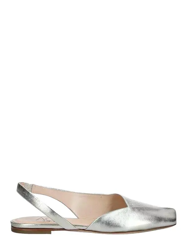 Agl Slingback Square-toe Flats - Grey