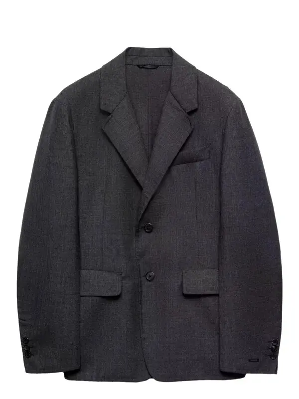 Prada Two-button Notched-lapel Blazer - Grey