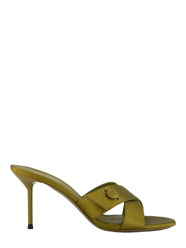 Paris Texas Lidia Satin Cross-strap Sandals - Green