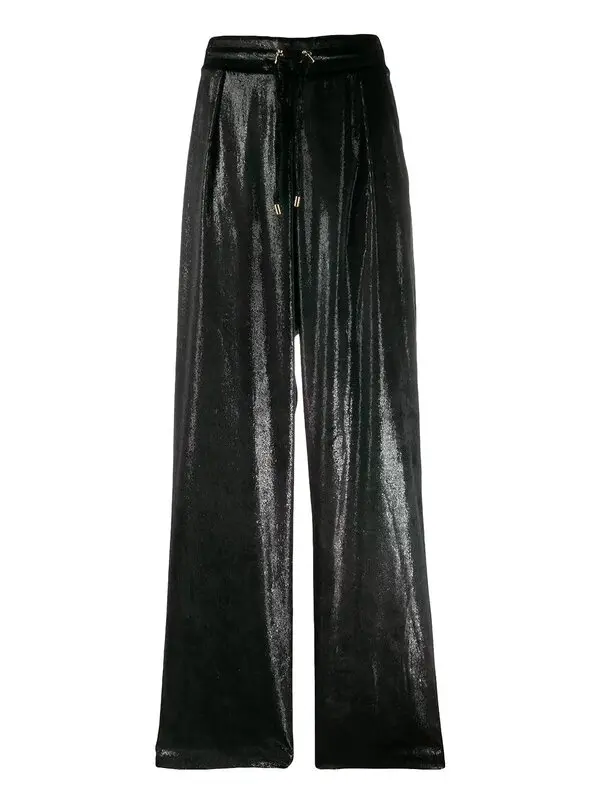 Balmain Iridescent Drawstring Trousers - Black