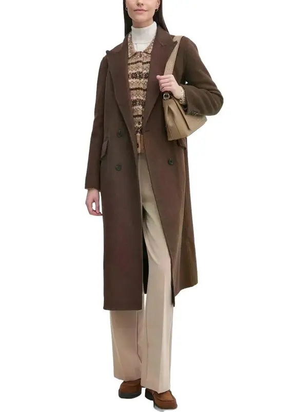 PEDRO DEL HIERRO Double-breasted Coat - Brown