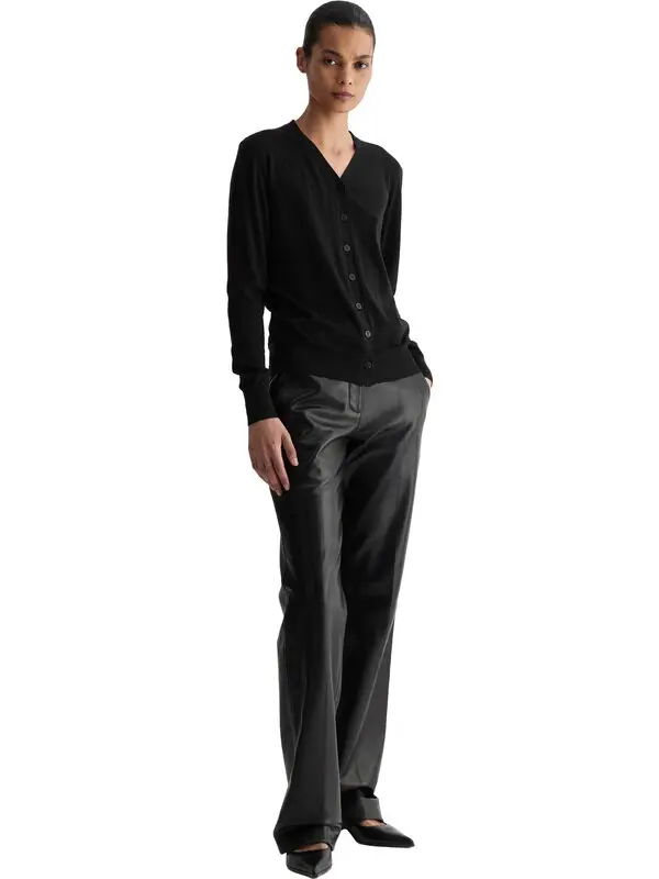 Veronica De Piante Katie Merino Wool Cardigan - Black